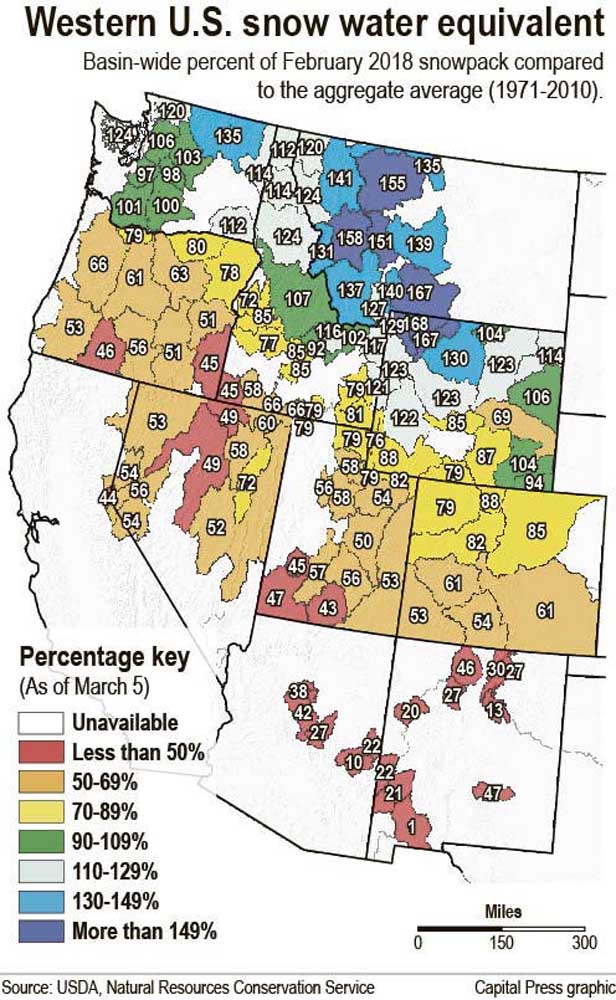 Say good-bye to helpful snowpack maps | Capital Press