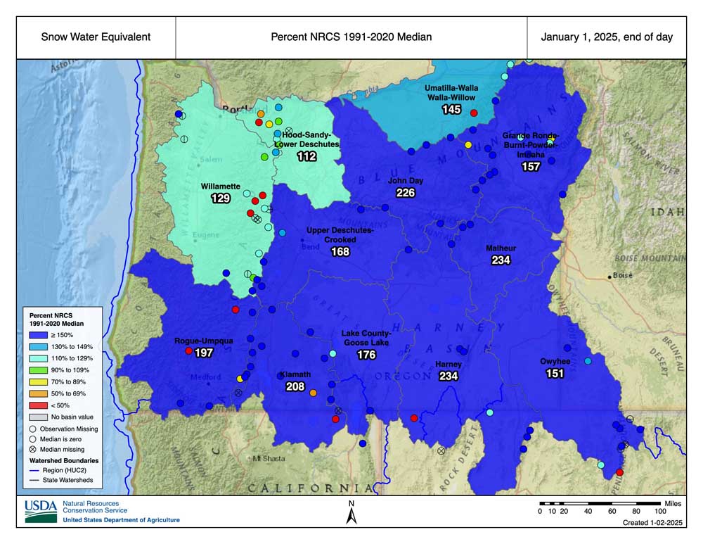 Oregon’s snowpack sees spectacular start to 2025 | Capital Press